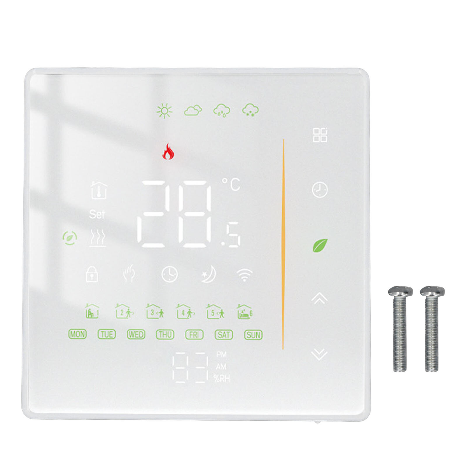 Smart Home Thermostat 5a Энергоэффективные водопроводы нагревание котла Wi-Fi Digital Thermostat 95-240V AC Белый