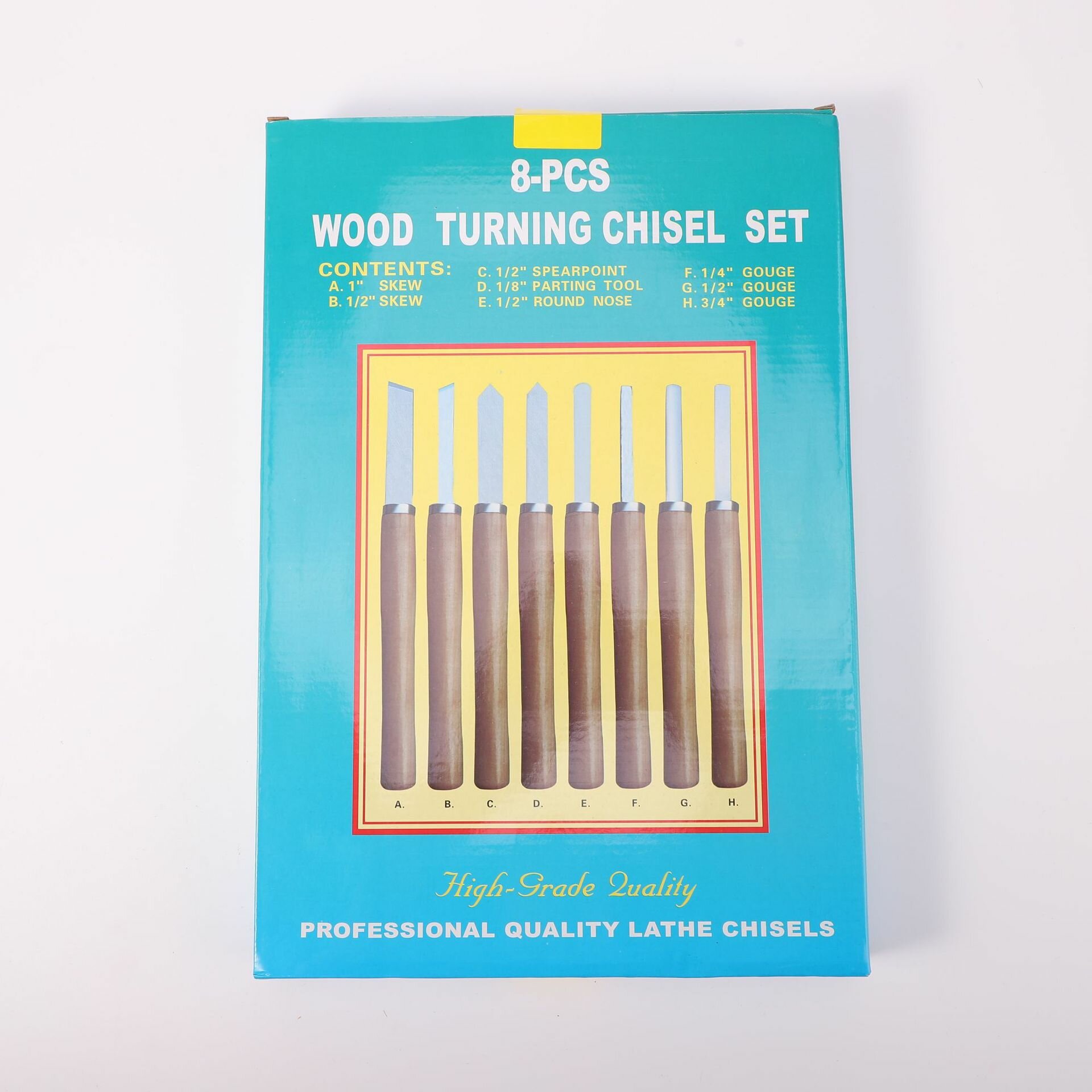 Резцы по дереву токарные, набор 8 шт.