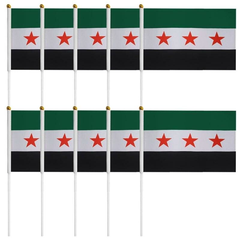 Цветной флаг Сирии, 20x28cm 10шт