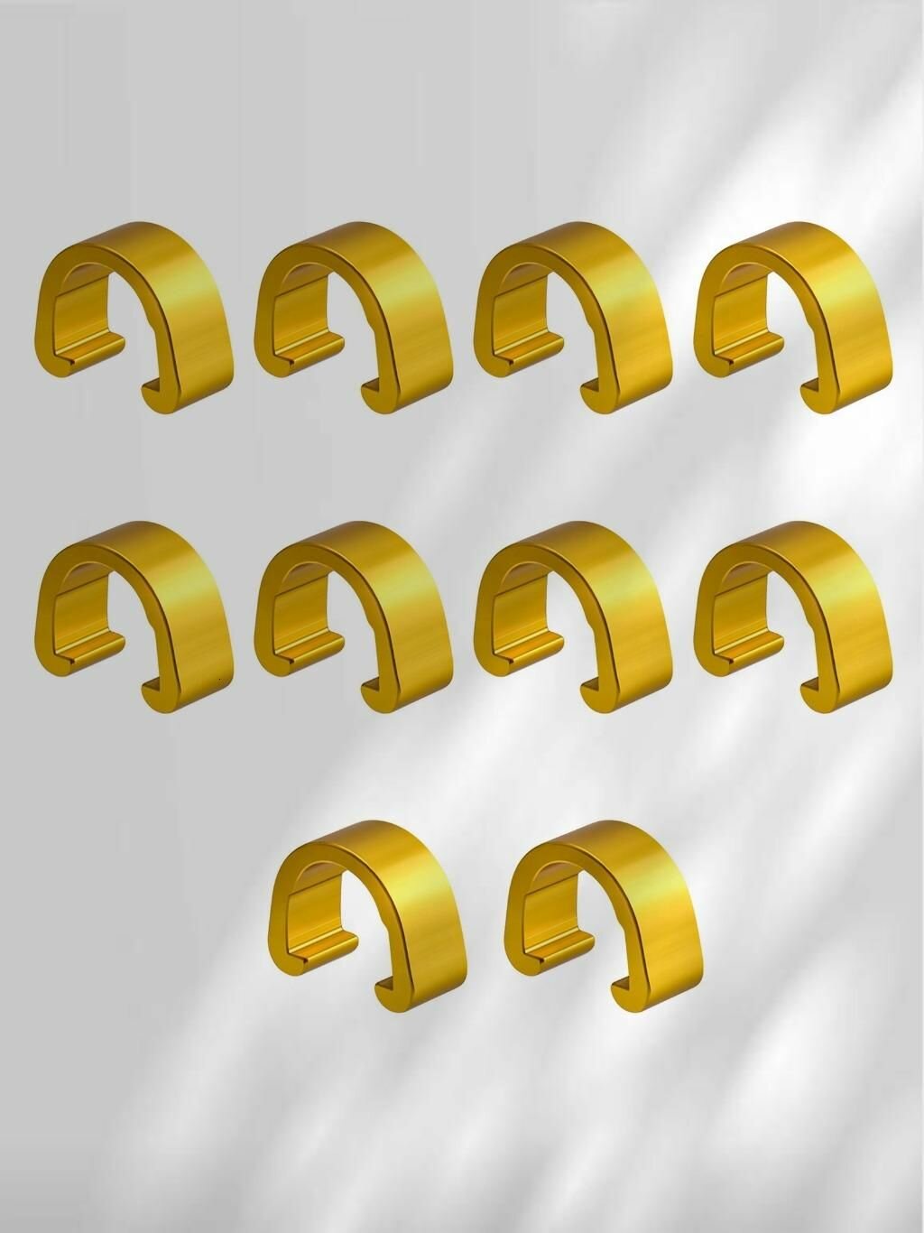 Алюминиевые клипсы для тросиков велосипеда, Золото