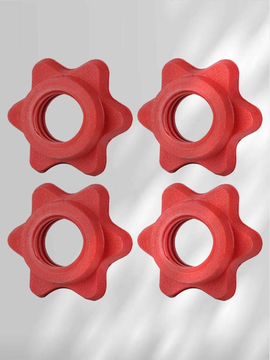 Гайки для гантелей с защитой от скольжения, красный