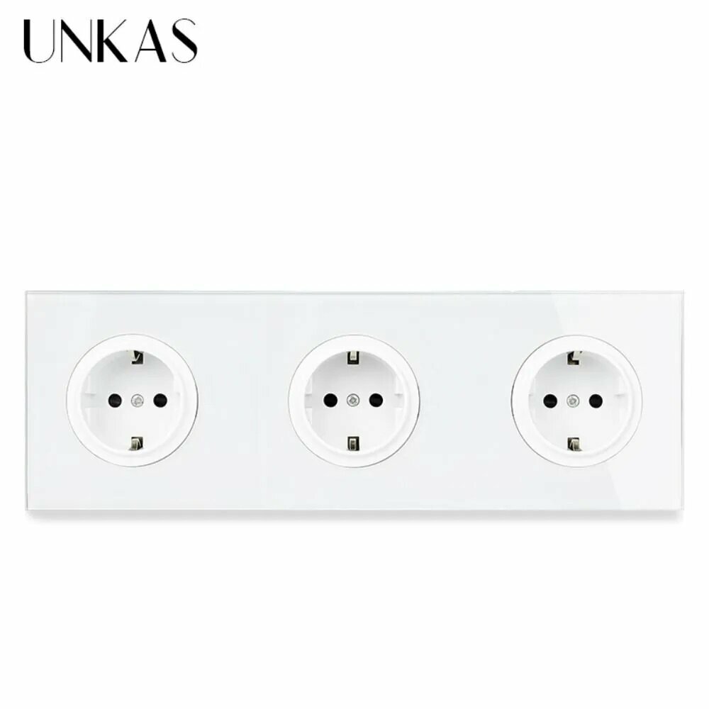 Настенная розетка 258 мм * 86 мм Панель из закаленного хрустального стекла