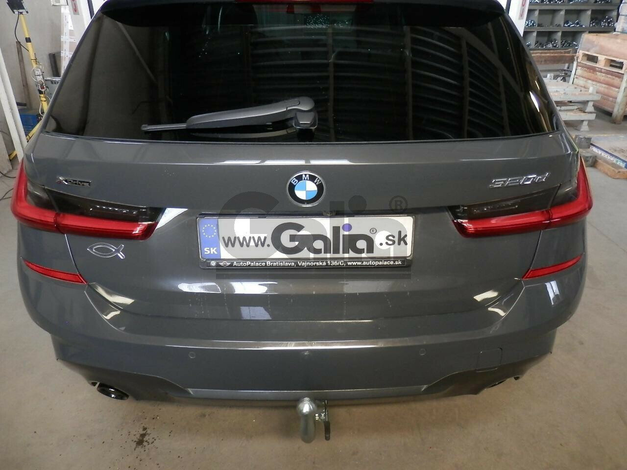 Оцинкованный фаркоп на BMW 3-Series седан/универсал 2018-, BMW 4-Series G22 coupe 2020-, BMW 4-Series G26 Gran Coupe 2021- (без электрики), Galia B025A