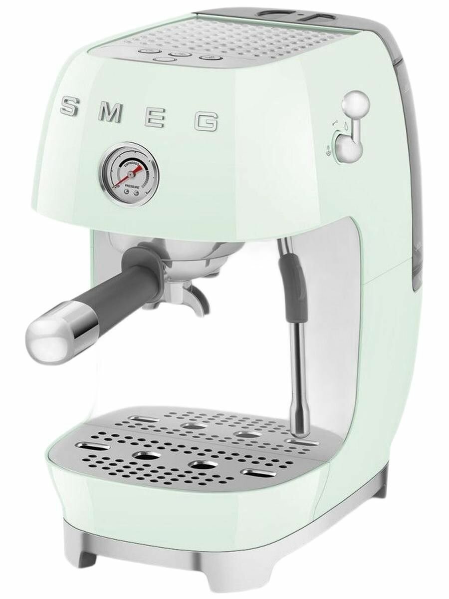 Кофемашина рожковая Smeg ECF03PGEU, пастельный зеленый