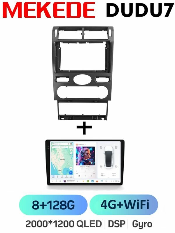Магнитола 9" Mekede DUDU7 8/128 Gb для Ford Mondeo 3 2000-2007 F2 carpay Android