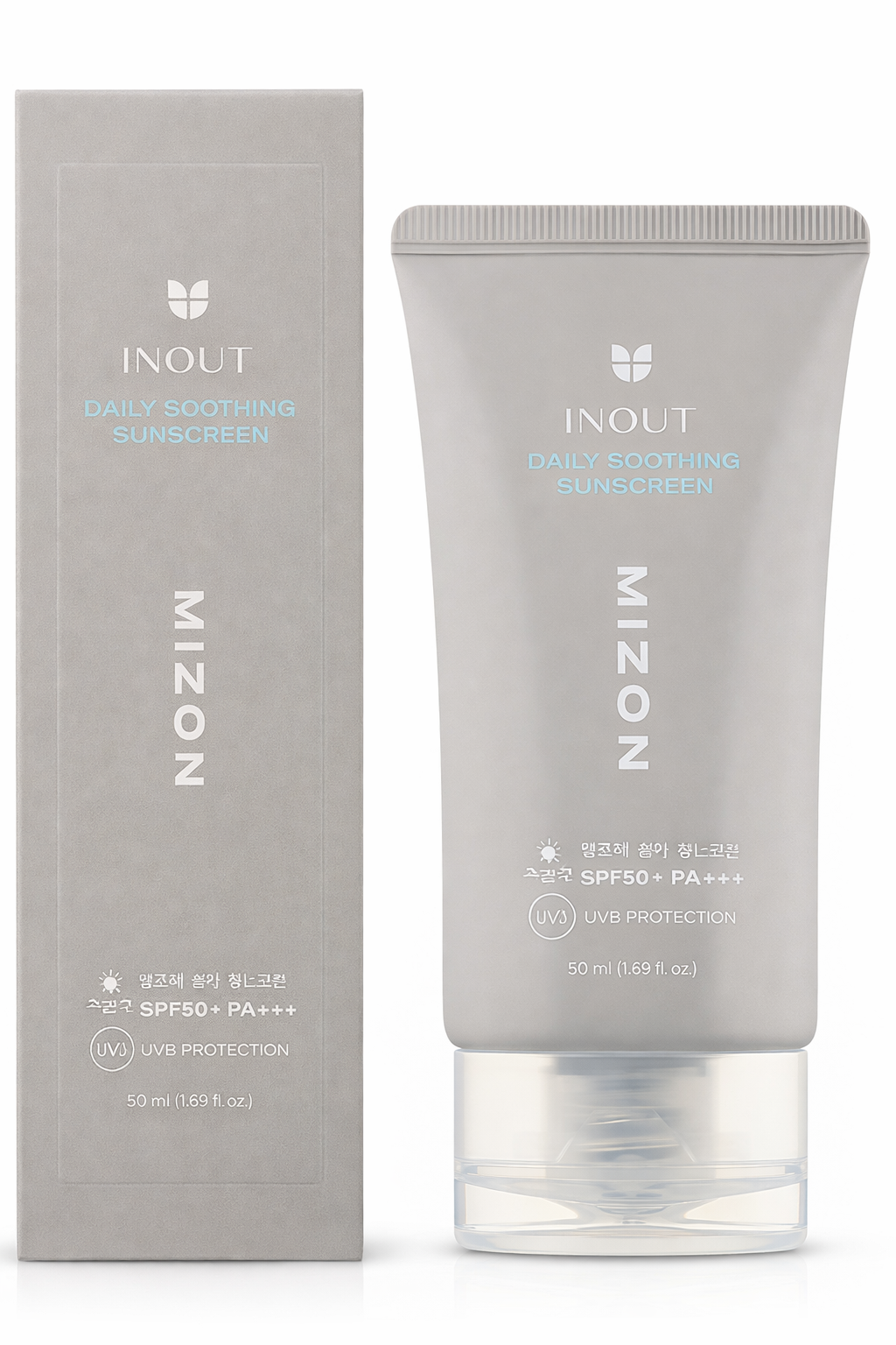 Солнцезащитный крем Mizon INOUT Daily Soothing Sunscreen SPF50+, для лица и шеи, 50 мл