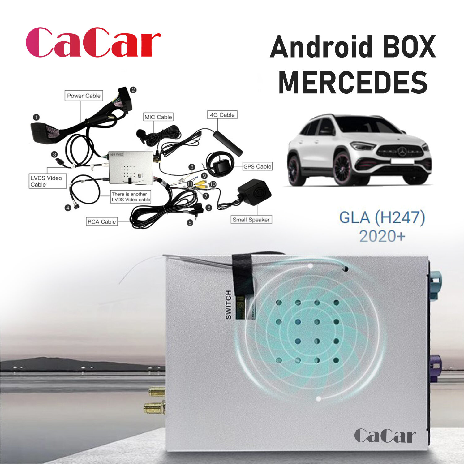 Андроид блок + Carplay/Android Auto для Mercedes GLA