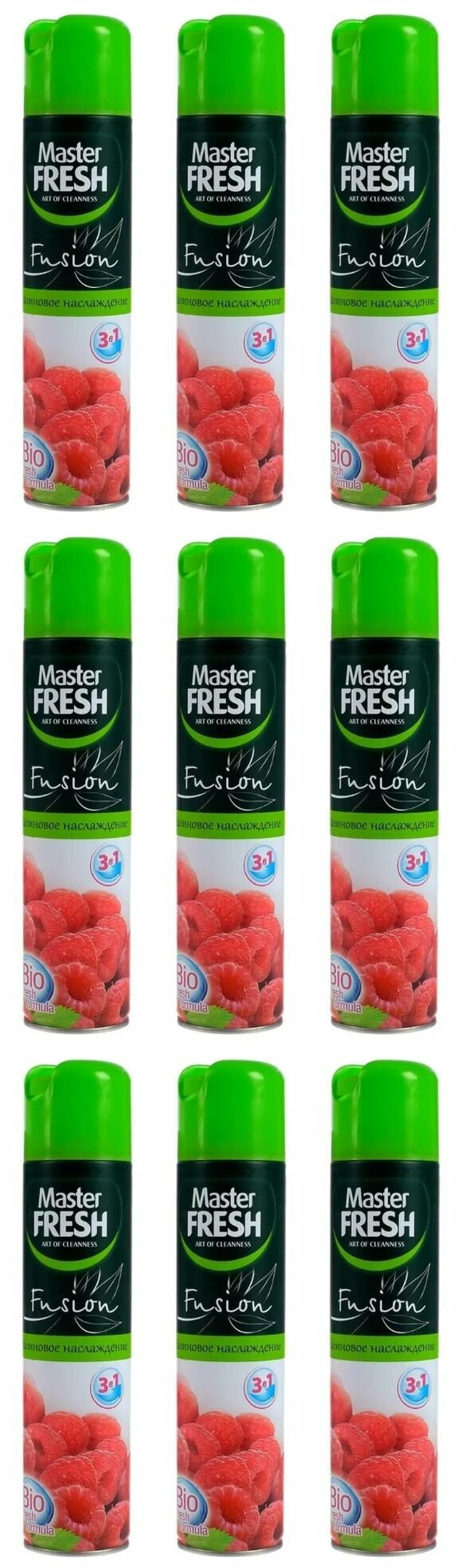 Master Fresh Освежитель воздуха Fusion Малиновое наслаждение, 300 мл, 9 шт