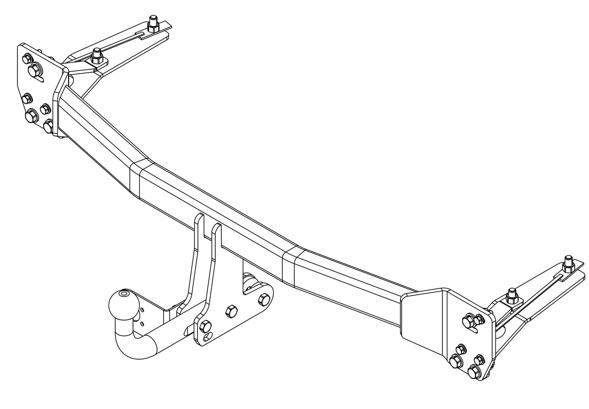 Фаркоп на HONDA CR-V (2017-) (без электрики, паспорт/сертификат в комплекте) Автос. HN 06