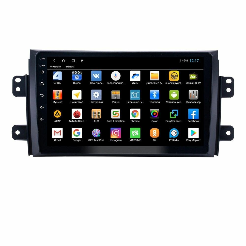 Автомагнитола с рамкой 2 din 9 дюймов для Suzuki SX4 1 2006-2013 / Android 4Gb+64Gb / GPS / Bluetooth / Wi-Fi / FM-радио