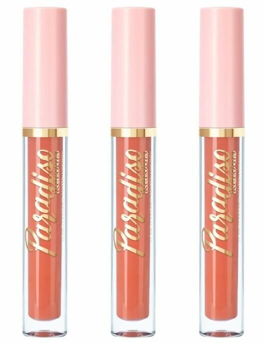 Relouis Блеск для губ с влажным финишем Paradiso, тон №03 Independence, 3 г, 3 шт