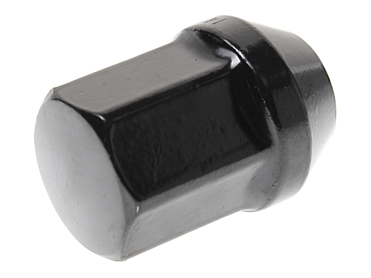 Гайка колеса М14х1.5х38 конус закрытая ключ 22мм черная RACING