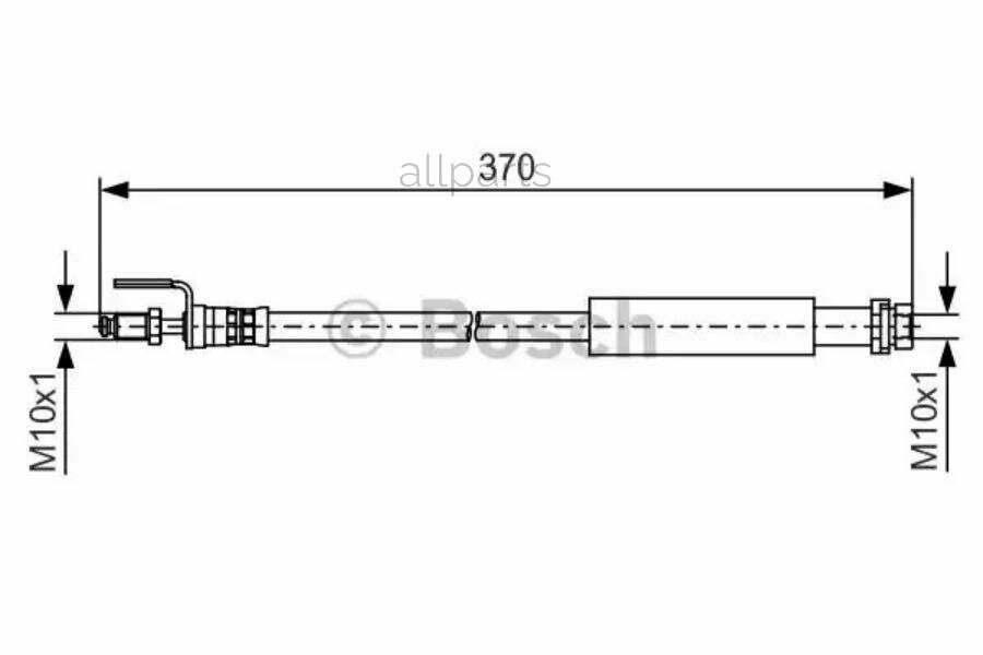 BOSCH 1987481487 шланг тормозной передний! L=370mm с ABS\ Ford Transit 06>