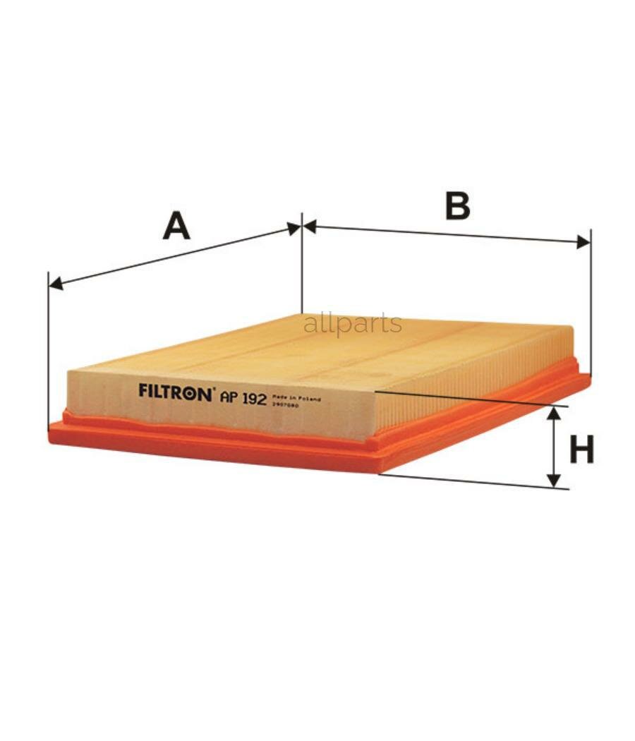 FILTRON AP192 фильтр воздушный FORD FIESTA/FUSION 1.25-1.6 01, MAZDA 2 1.4/1.6 03