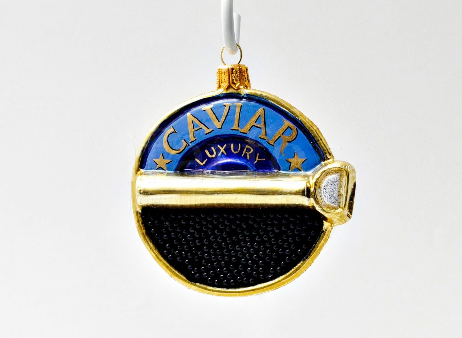 Елочная игрушка Банка черной осетровой икры