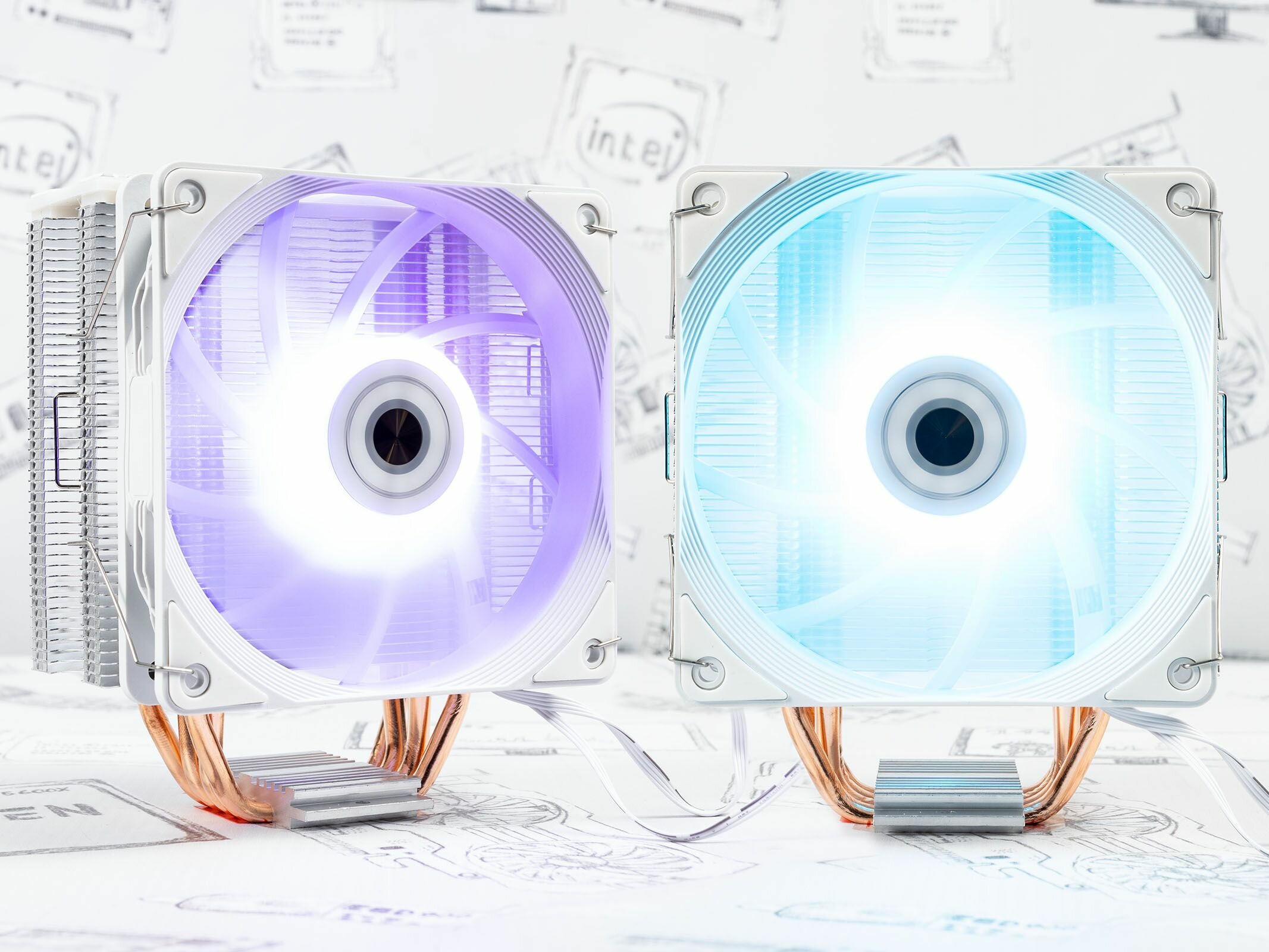 Кулер для процессора Alseye N120 White ARGB 180W