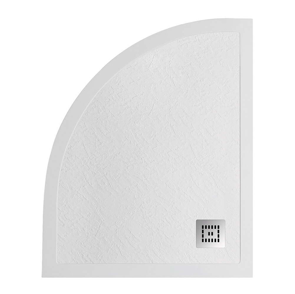 Душевой поддон из искусственного мрамора в комплекте с сифоном BelBagno UNO TRAY MR UNO RH-120/80-550-35-W-R-CR