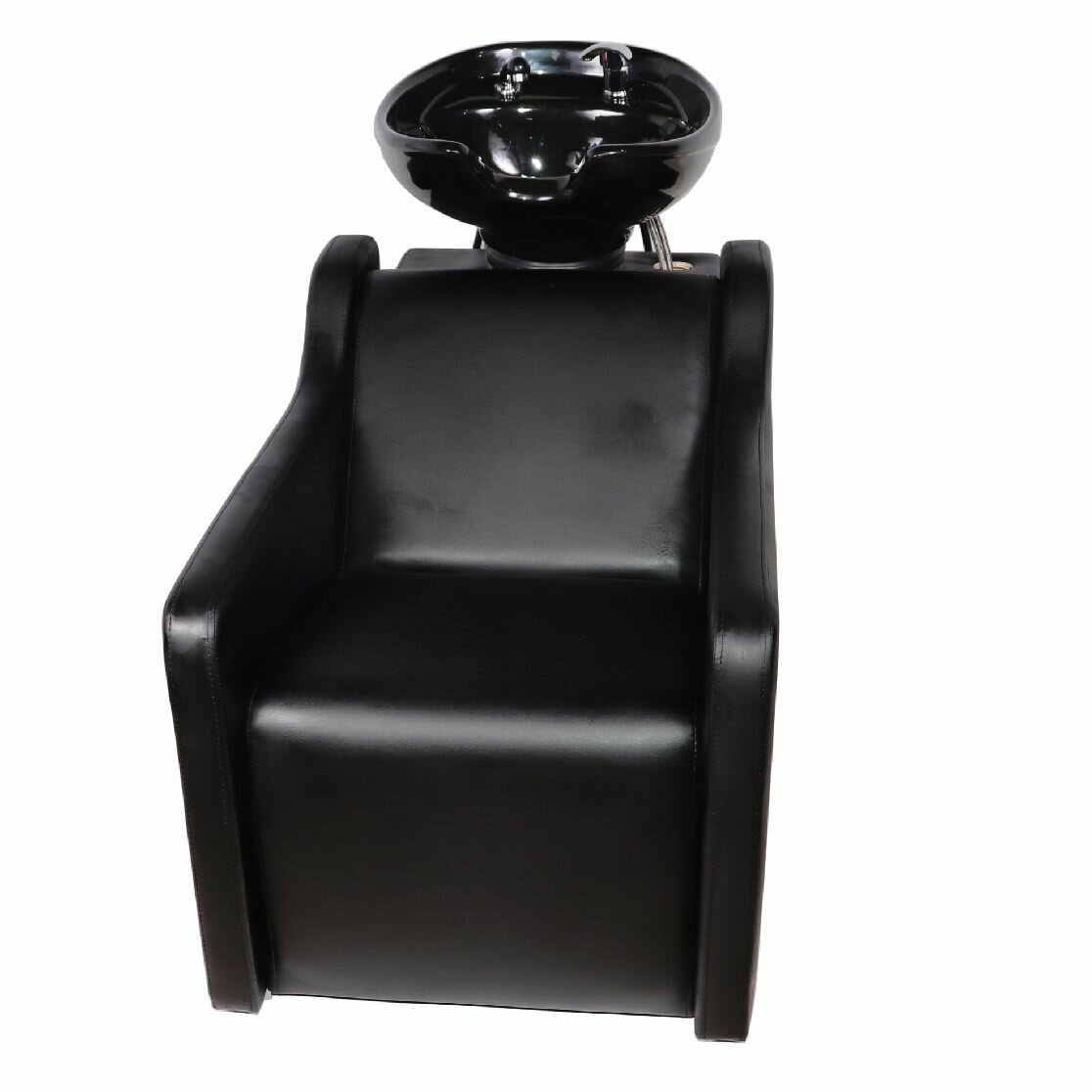 Парикмахерская мойка "Groan", черный - черная средняя раковина