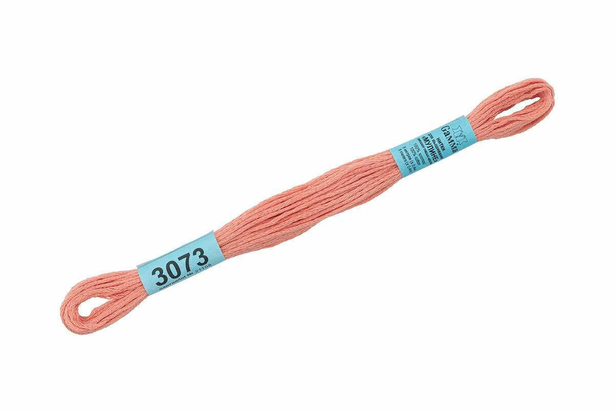 Мулине GAMMA нитки для вышивания 8м. 3073 персиковый, 1 штука.