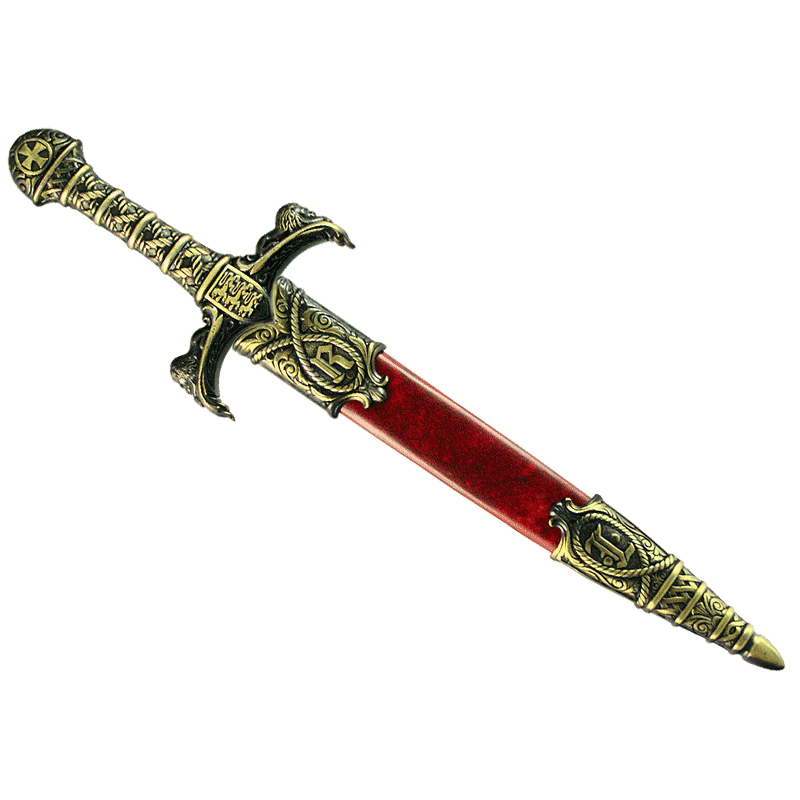 Кинжал Denix "Ричард Львиное Сердце", в ножнах, с имитацией кожи, L=45см