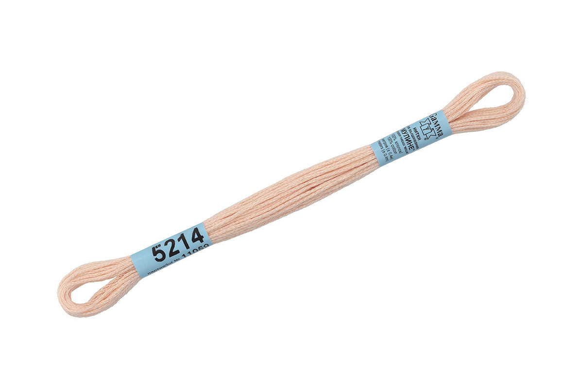 Мулине GAMMA нитки для вышивания 8м. 5214 светло-бежевый, 1 штука.