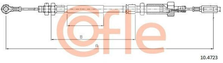 Трос стояночного тормоза передн CITROEN JUMPER all (ch.16194400>>) Fiat Ducato-PEU Boxer 01- COFLE 92.10.4723 | цена за 1 шт