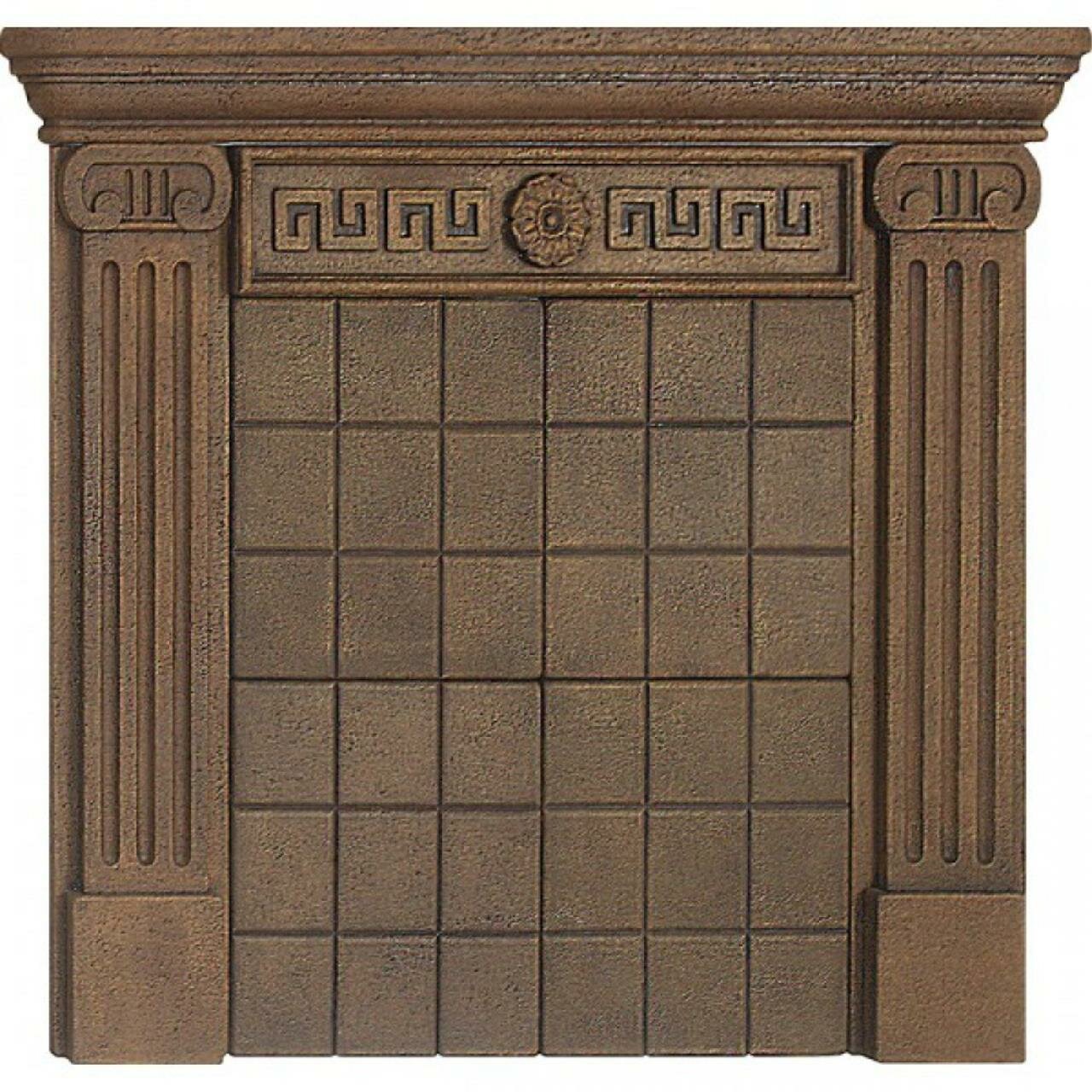 Портал для печи LK "колонна", коричневый, доломитовая крошка, 120x103x12 см