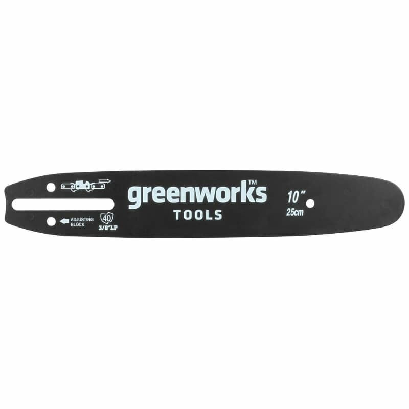 Шина 25 см 2947207 для аккумуляторной цепной пилы Greenworks G24CS25 24V