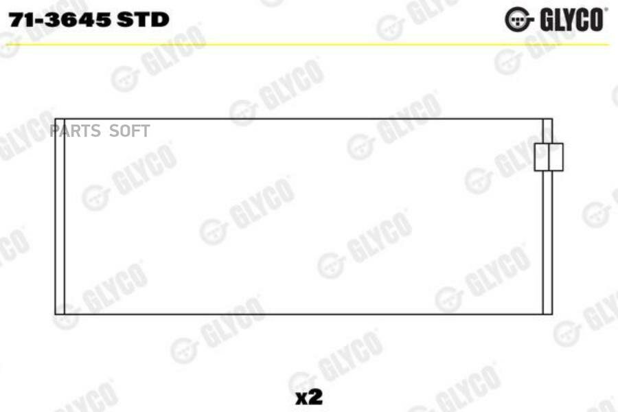 GLYCO 71-3645 STD Вклад. шатун. ком/кт STD [пара]