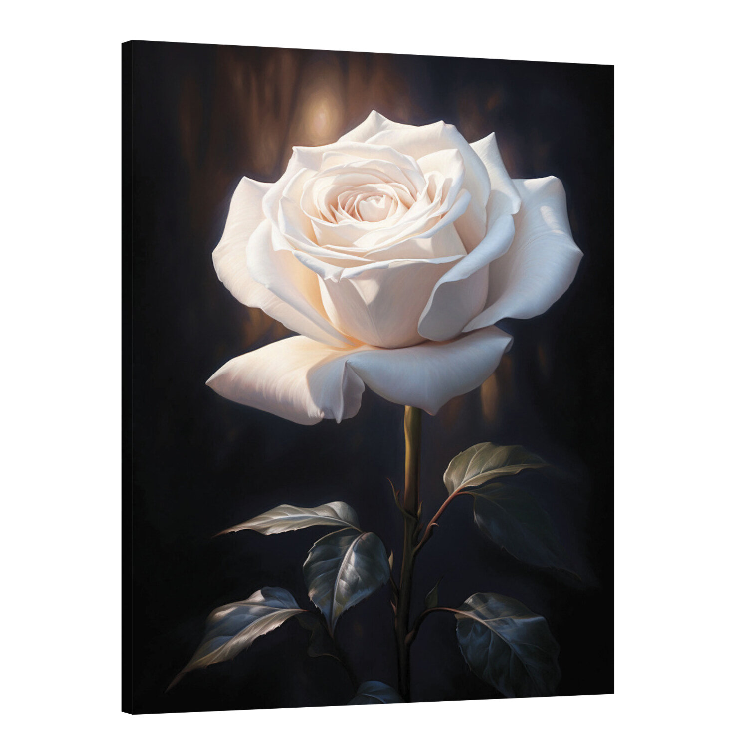 Интерьерная картина 50х70 "Белая роза"