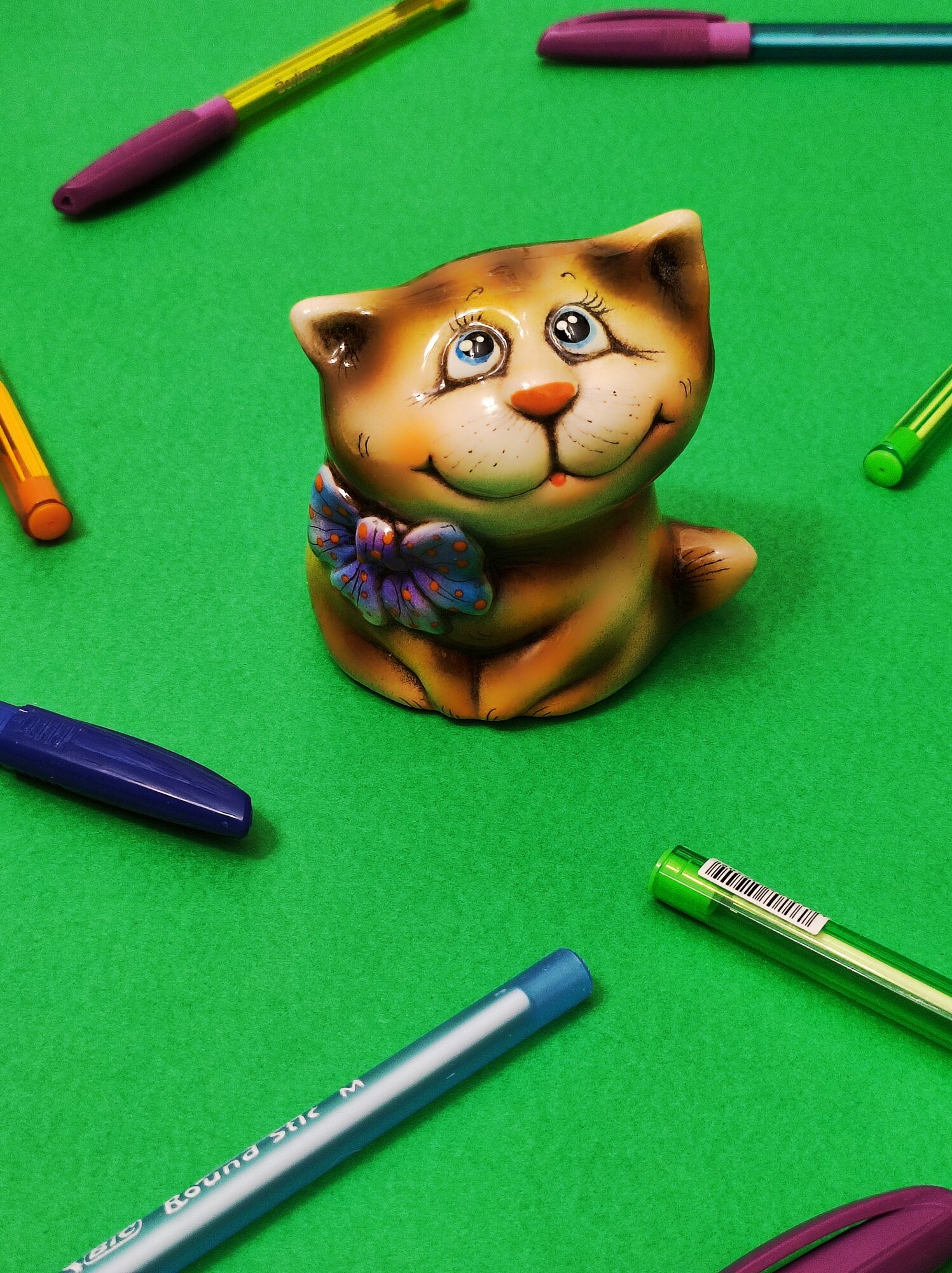 Статуэтка "Котик" Керамика Ручная работа