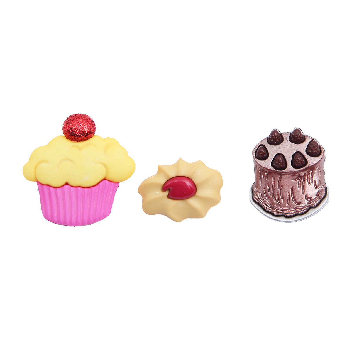 Пуговицы фигурные декоративные Dress It Up 'Десерт', пластик, 6 шт