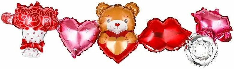 Фольгированный шар (29'/74 см) Фигура, Признание в любви, 2 шт. в уп. (надевается только воздухом)