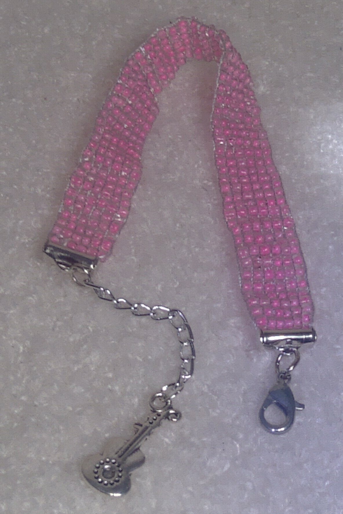 Плетеный браслет, бисер