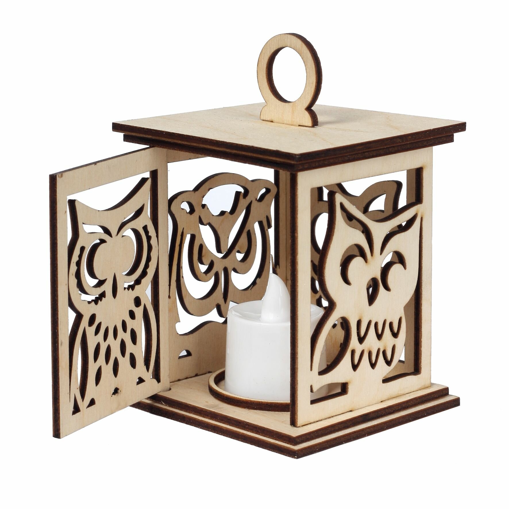 Фонарик подсвечник "Сова"