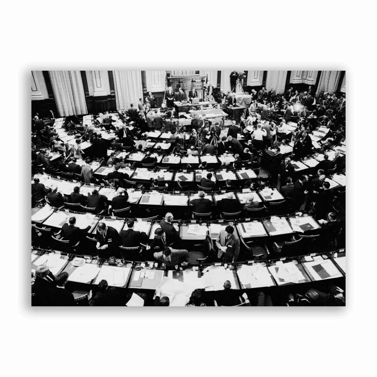 Постер, плакат на бумаге / Конференция ООН / Размер 40 x 53 см