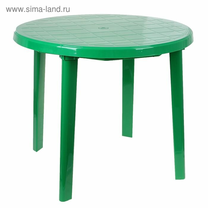 Стол круглый, 90 х 90 х 75 см, зелёный 1350934