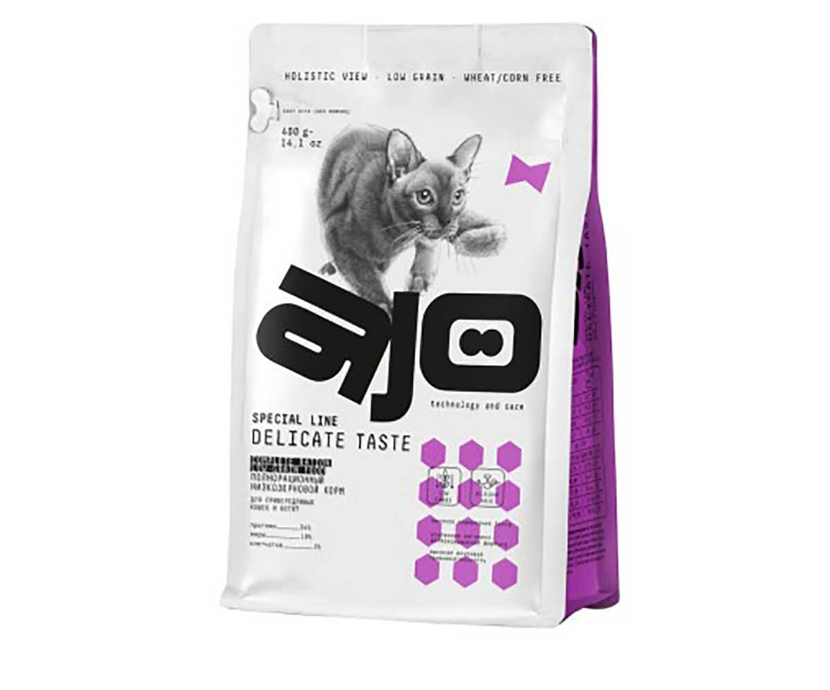 Сухой корм Ajo для привередливых кошек и котят 400г