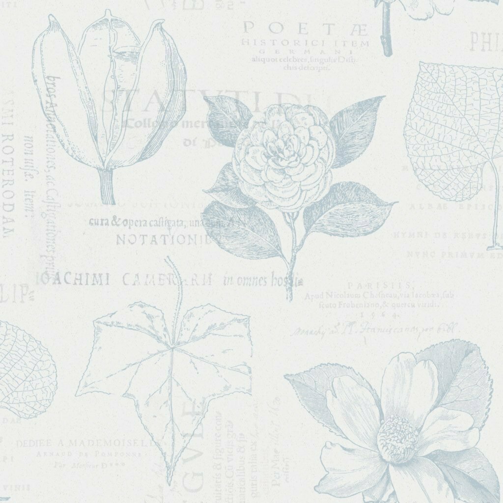 Флизелиновые обои Collection For Walls Northern Feelings 200605 BOTANICAL 0,53 х 10,05 м. Моющиеся на стену для кухни в зал прихожую спальню коридор детскую на кухню любую комнату светлые обои орнамент цветы на флизелиновой основе