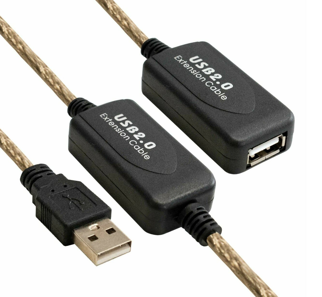 Кабель удлинительный ExeGate EX-UAE-AMAF-15.0, USB 2.0 A (M) - A (F), 15м, EX294768RUS