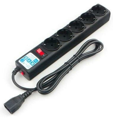 Сетевой фильтр POWERCUBE SPG5-В1 0.5м (5 розеток), черный