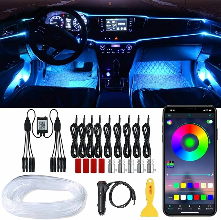 Комплект подсветки салона автомобиля / На все машины / LGX-005