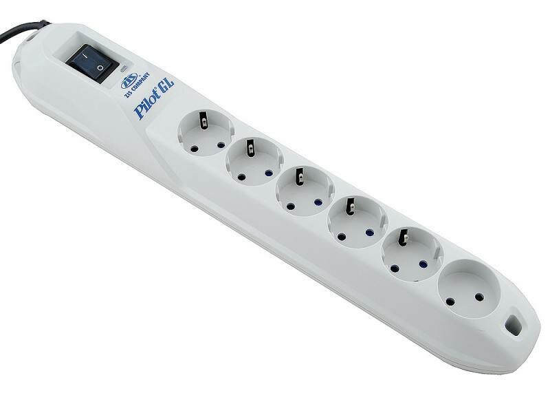 Сетевой фильтр Zis Pilot-GL, 6-розеток, 3м, белый