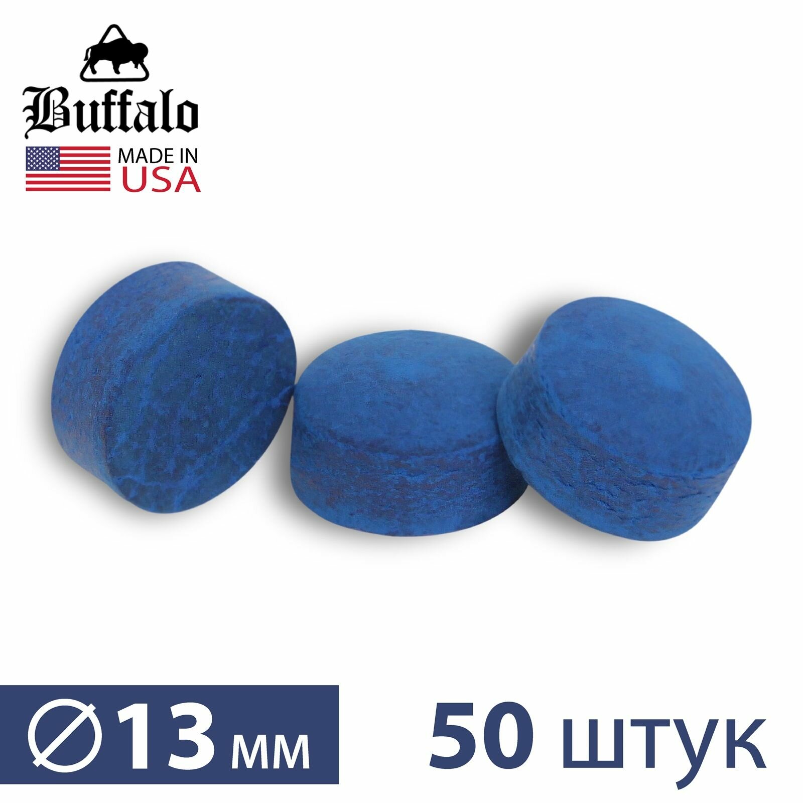 Наклейка для кия Buffalo Diamond Plus 13 мм Medium, 50 шт.