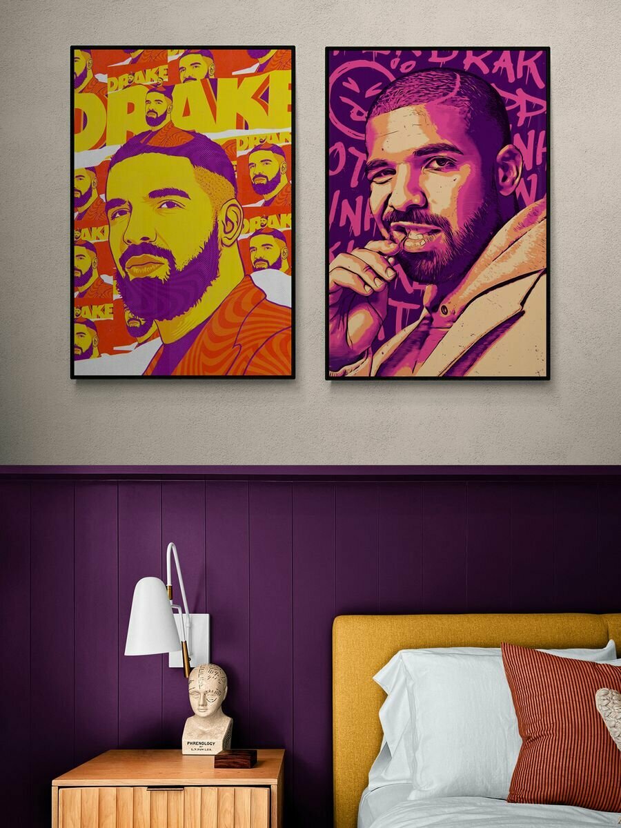 Набор из двух постеров Drake. Rapper