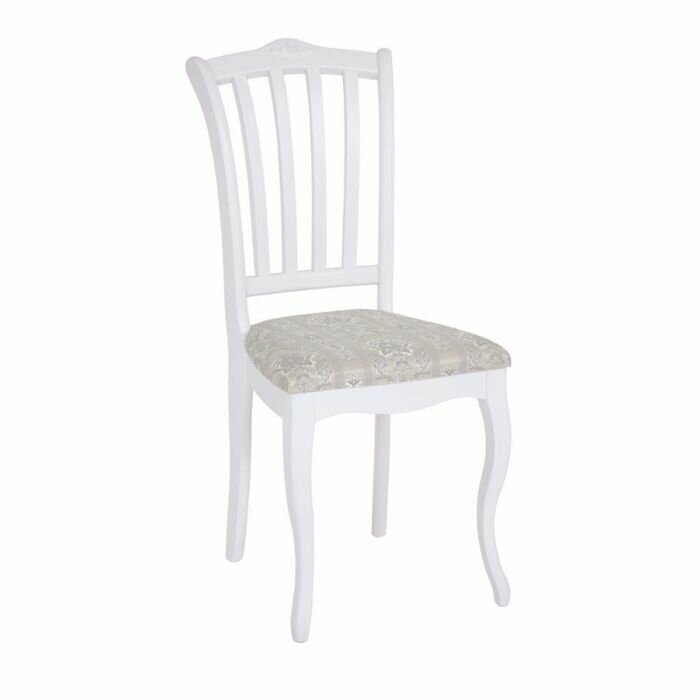 Стул Ланна (тон 304 белый/ткань Рио полоса 17)