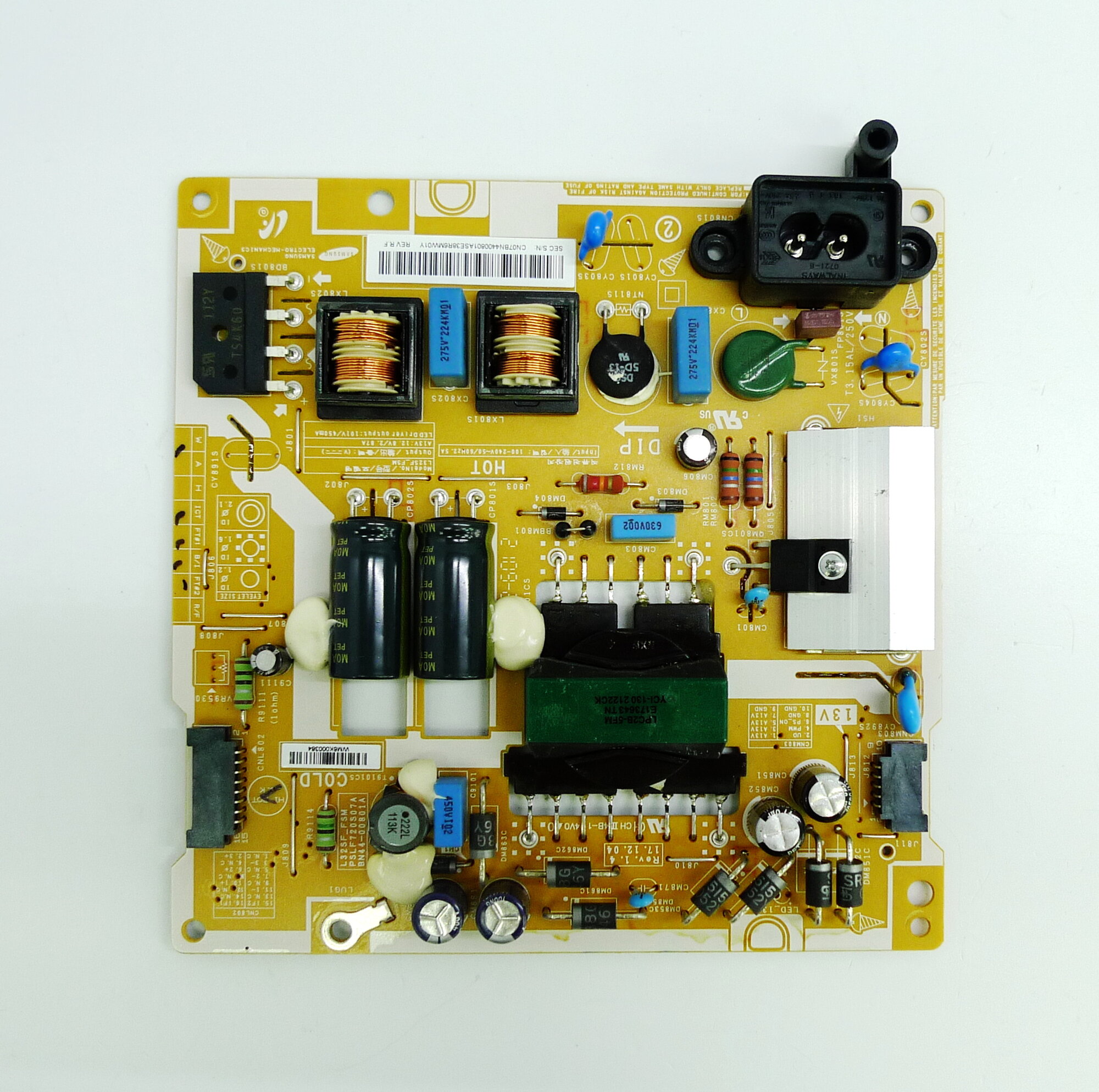 Блок питания L32SF_FSM PSLF720S07A BN44-00801A REV 1.4 для Samsung T32E315EX (снятый, оригинал)