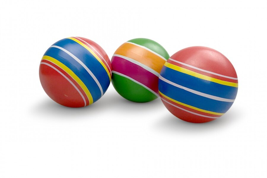 Мяч (7,5см, полоса, в ассорт.) Р3-75, (ФГУП "Чебокс. ПО им. В. И. Чапаева")