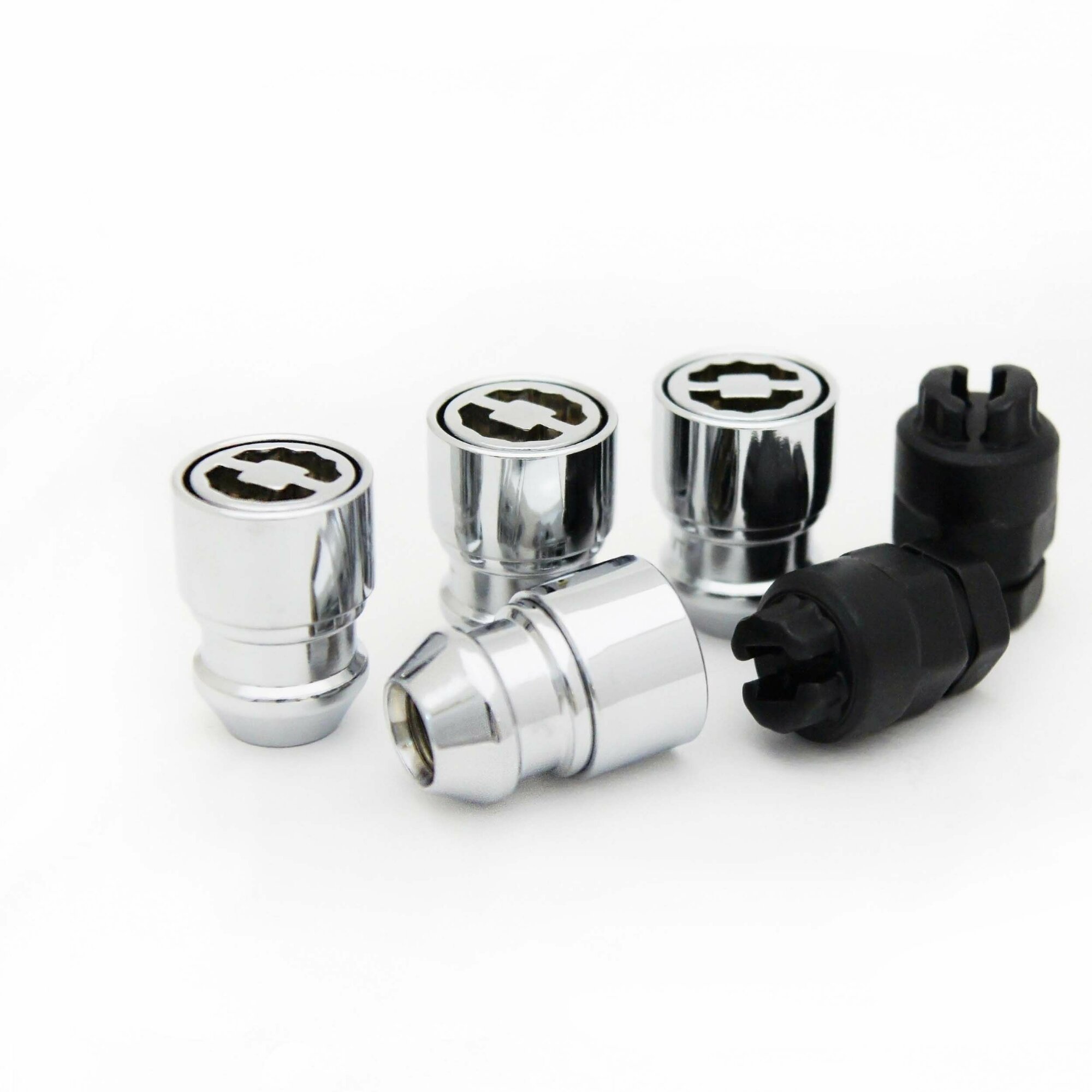 Комплект секретных гаек M14x1,5 36 мм Конуc, с вращающимся кольцом, ключ 19-21 мм. Устойчивы к пневмопистолету.