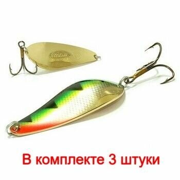 Блесна колеблющаяся для рыбалки Mister Cro атом, 67/22 P, 3 штуки